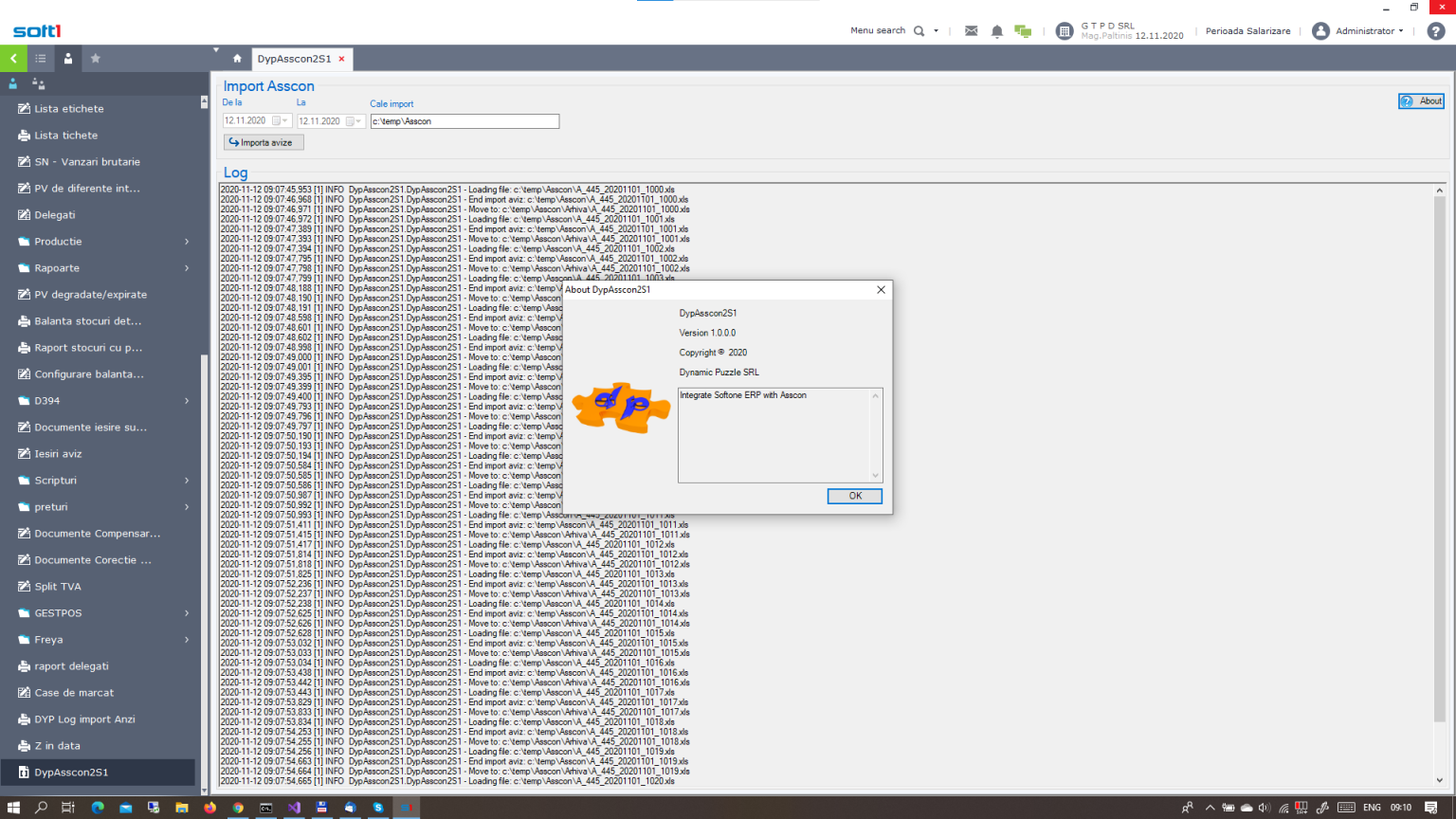 Softone ERP add-on - Asscon integration - Dynamic Puzzle