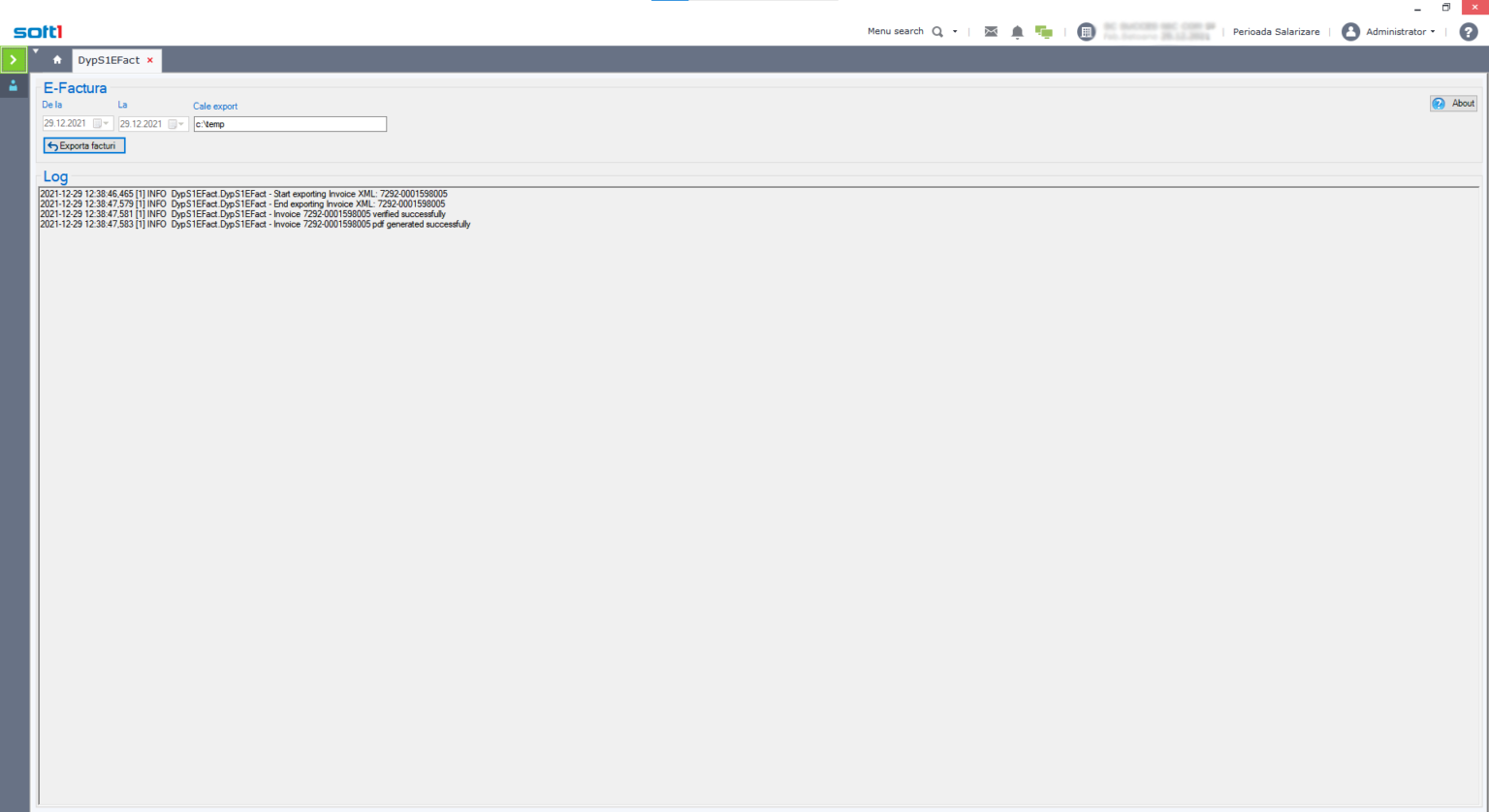 Softone ERP add-on - RO-eFactura integration - Dynamic Puzzle